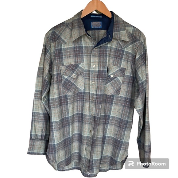 Pendleton | Shirts | Pendleton Western Shirt Pearlized Snap Button Closure Size Xl | Poshmark